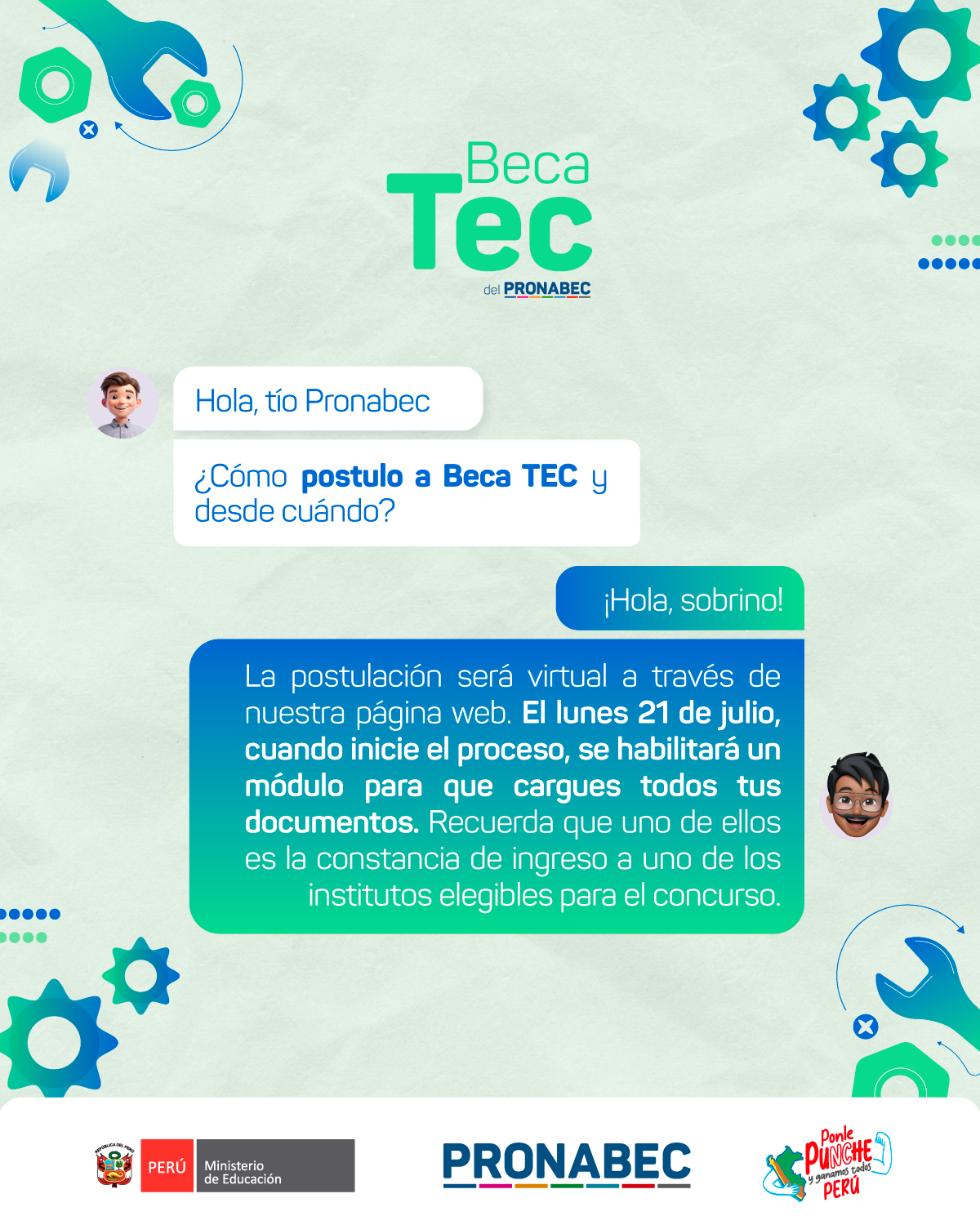 Beca Tec Materiales de difusión – PRONABEC | PROGRAMA NACIONAL DE BECAS ...